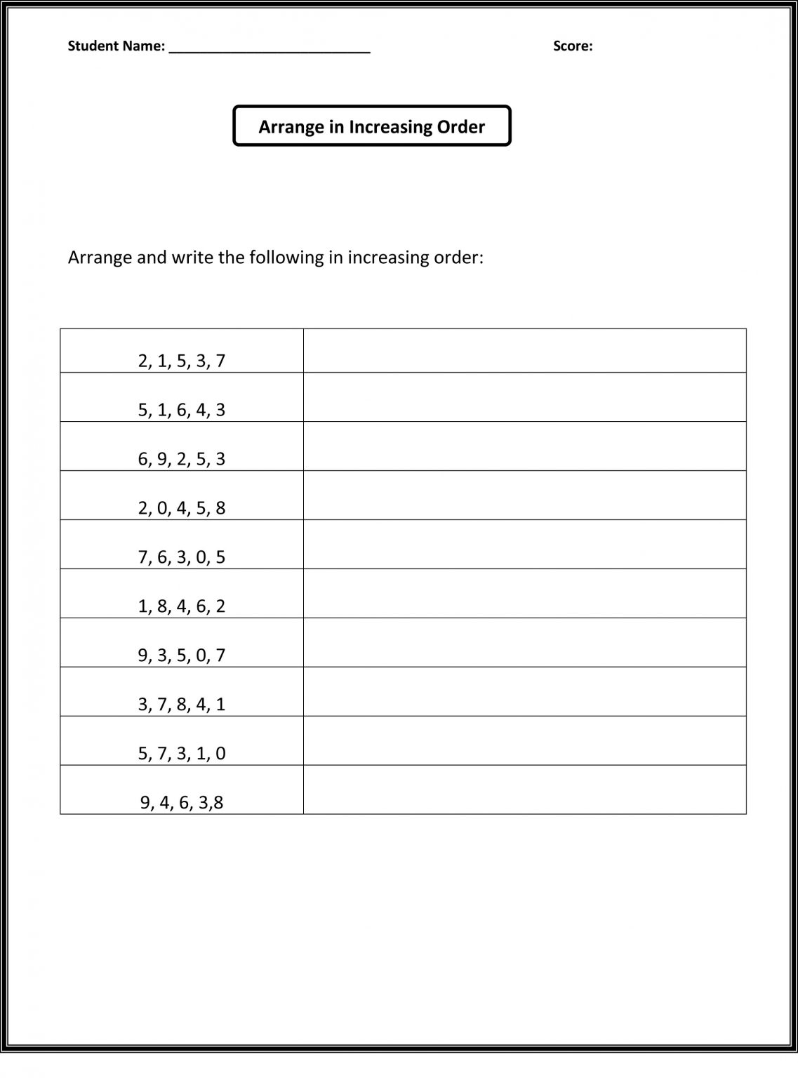 Printable Math Sheets for Grade 1 | 101 Activity