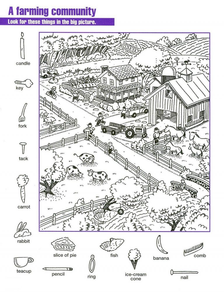 Hidden Pictures Worksheets for Kids | 101 Activity