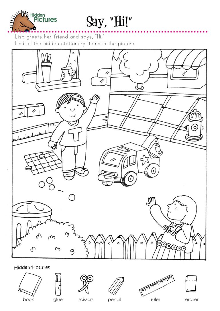 Easy and Hard Hidden Pictures Worksheet Pintable | 101 Activity