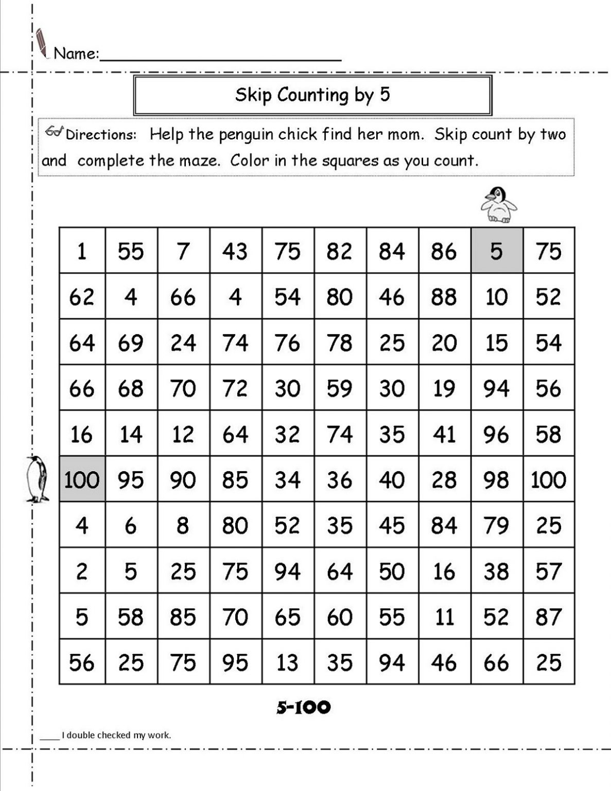 Printable Count by 5 Worksheets | 101 Activity