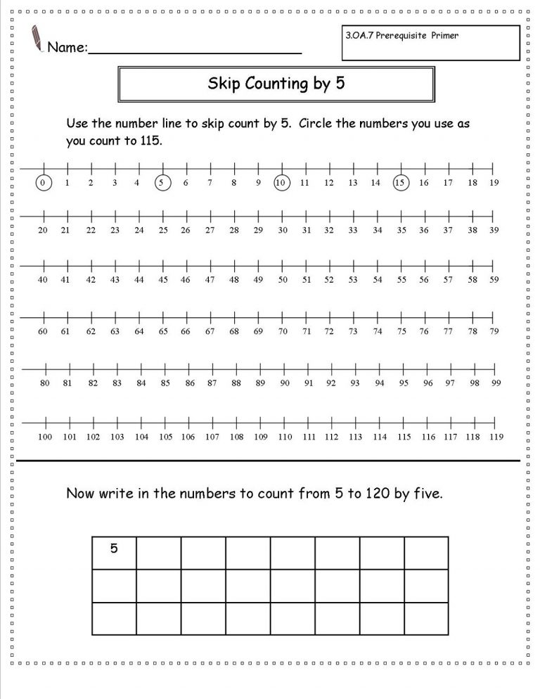 Printable Count by 5 Worksheets | 101 Activity