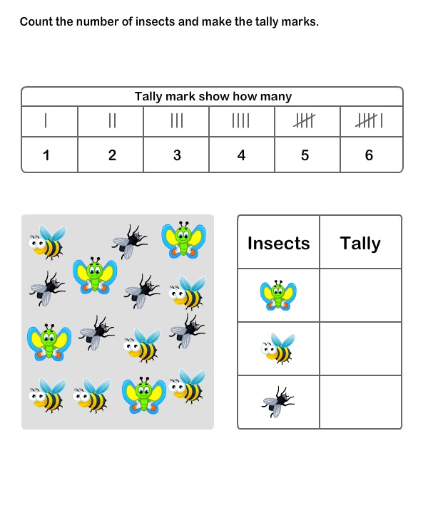 Printable Tally Chart Worksheets 101 Activity