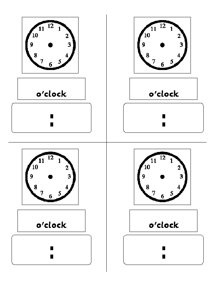 Blank Clock Face Worksheets To Print 101 Activity