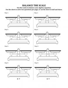 Measurement Mass Pan Balance Worksheets | 101 Activity