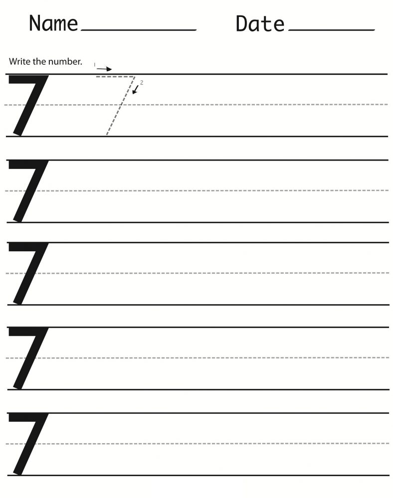 Free Number 7 Worksheets to Print | 101 Activity