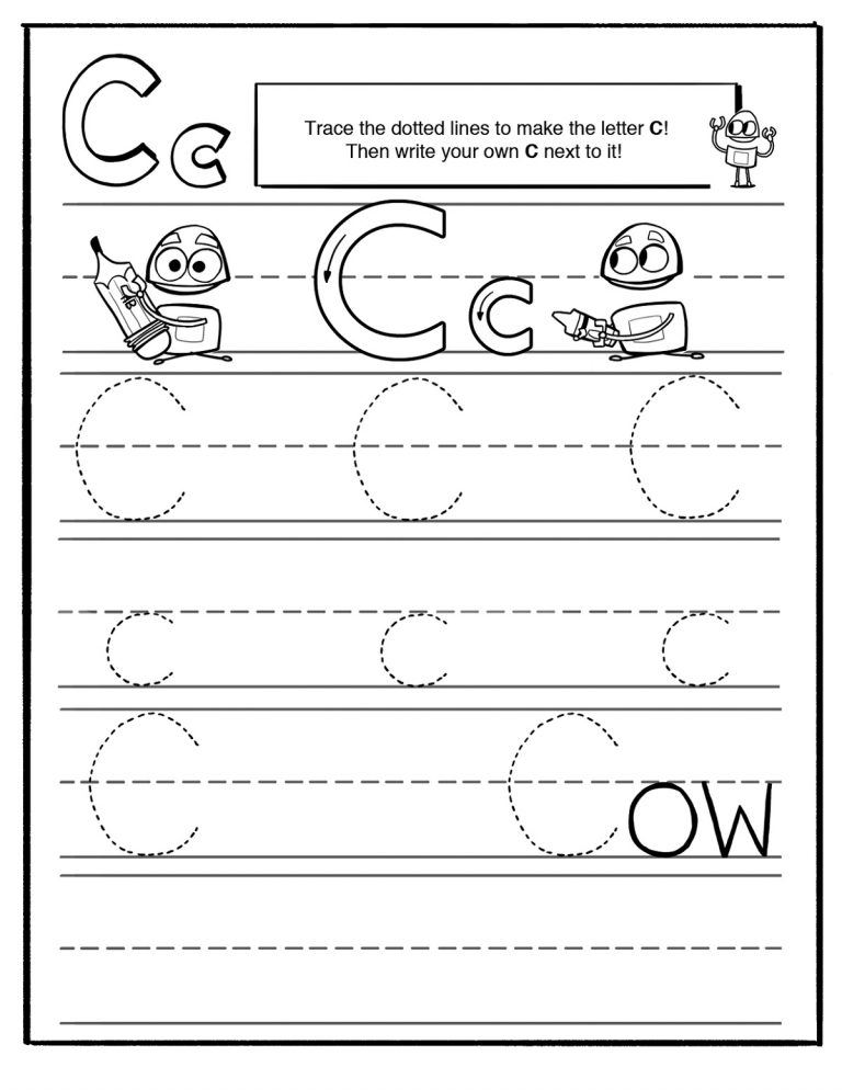 Writing & Trace Letter C Worksheets | 101 Activity