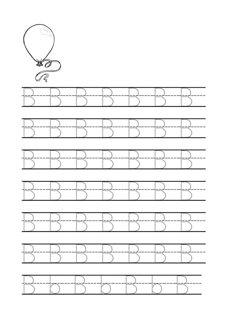Trace Letter B Activity Sheets for Preschool | 101 Activity
