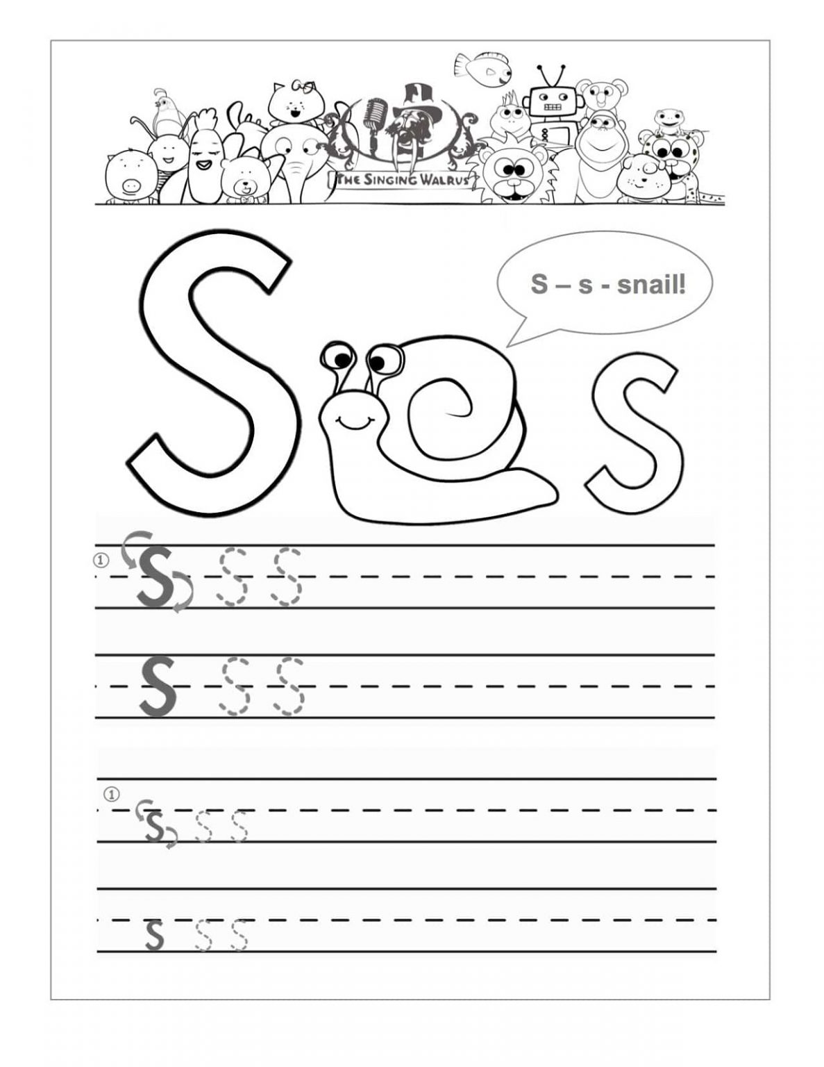 Fun Letter S Worksheets | 101 Activity