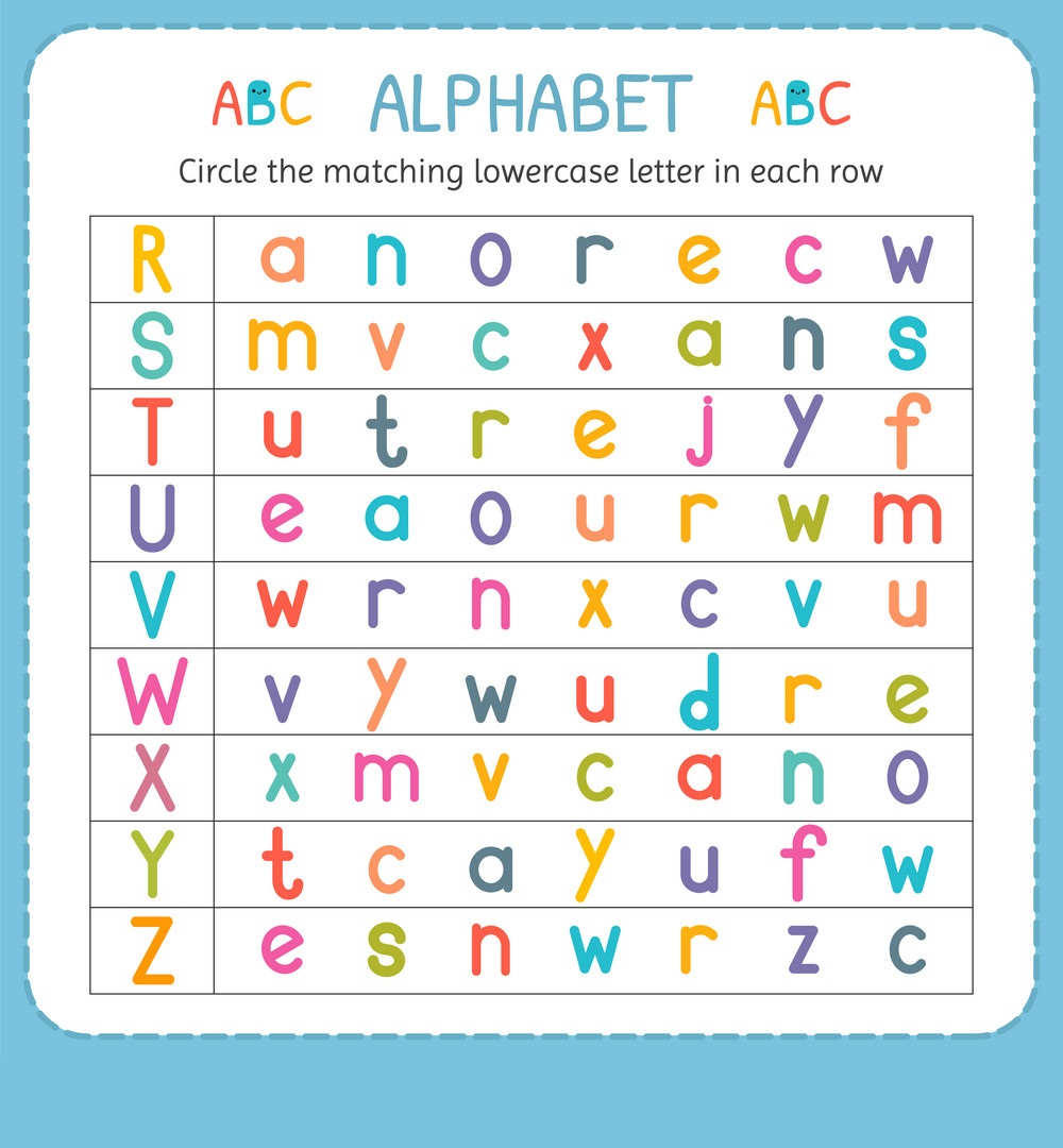 Lowercase Letter Worksheets For Kids 101 Activity