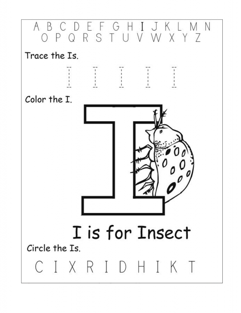 Letter I Worksheets Practice Sheets for Kids | 101 Activity