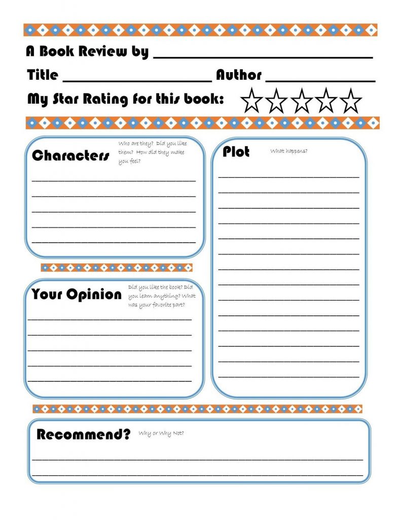 Fun Free Printable Children's Book Template | 101 Activity